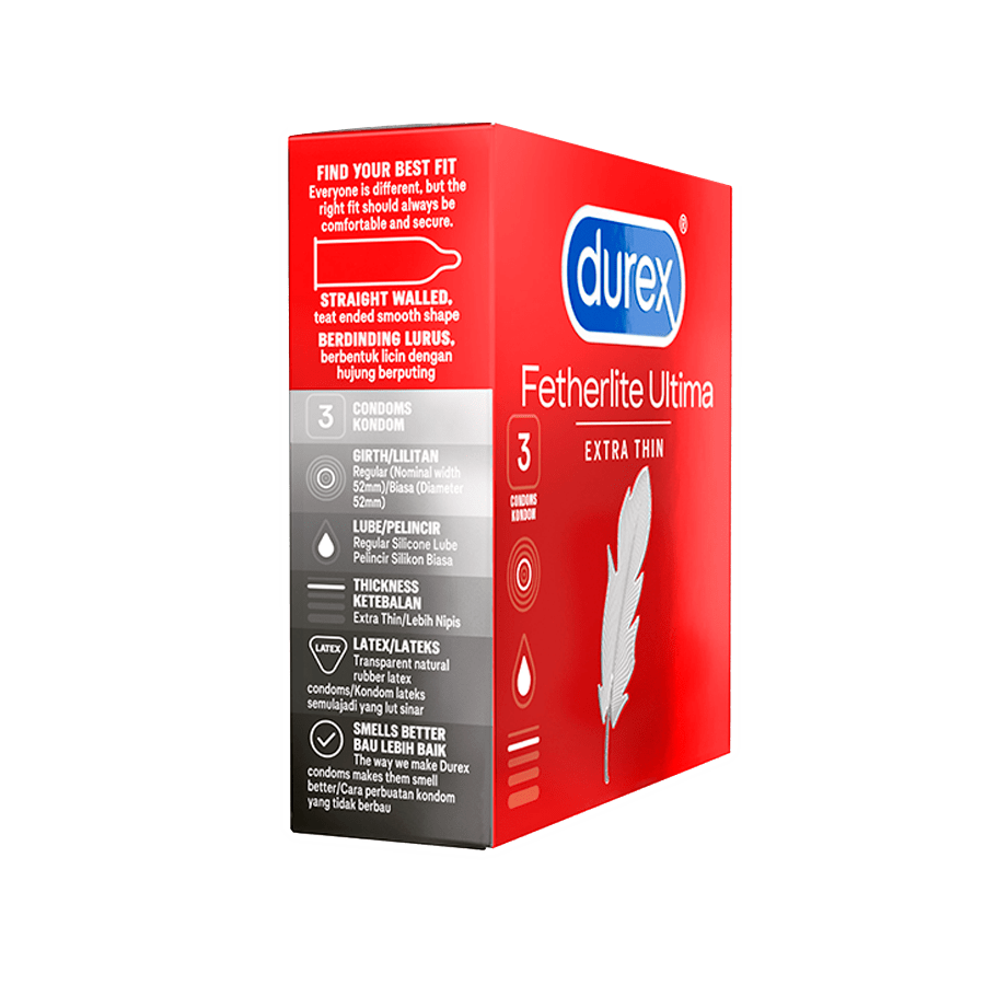Durex Fetherlite Ultima condoms are extra thin for more sensitivity