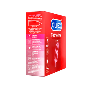 Durex Fetherlite condoms are thin for more sensitivity