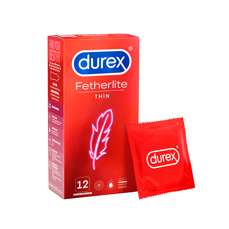Durex Fetherlite condoms are thin for more sensitivity