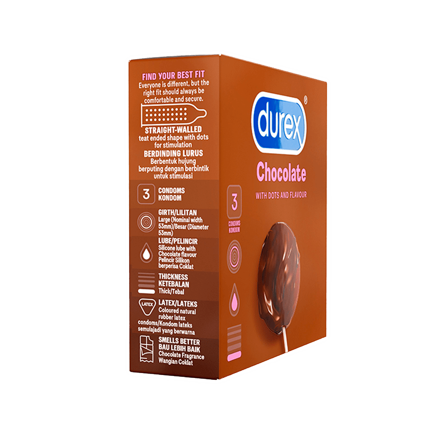 Sensually flavoured condoms with rich chocolate flavour, making it ideal for him and her